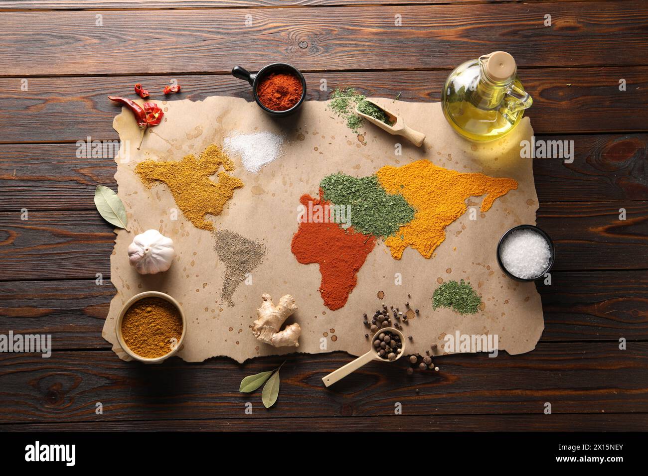 Spices india map hi-res stock photography and images - Alamy