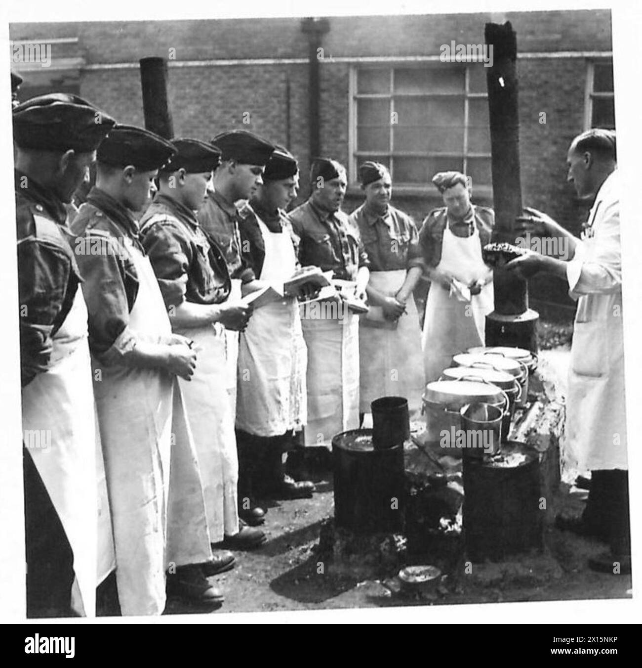 ARMY COOKING EQUIPMENT - Field improvised cooker using oil and water as ...