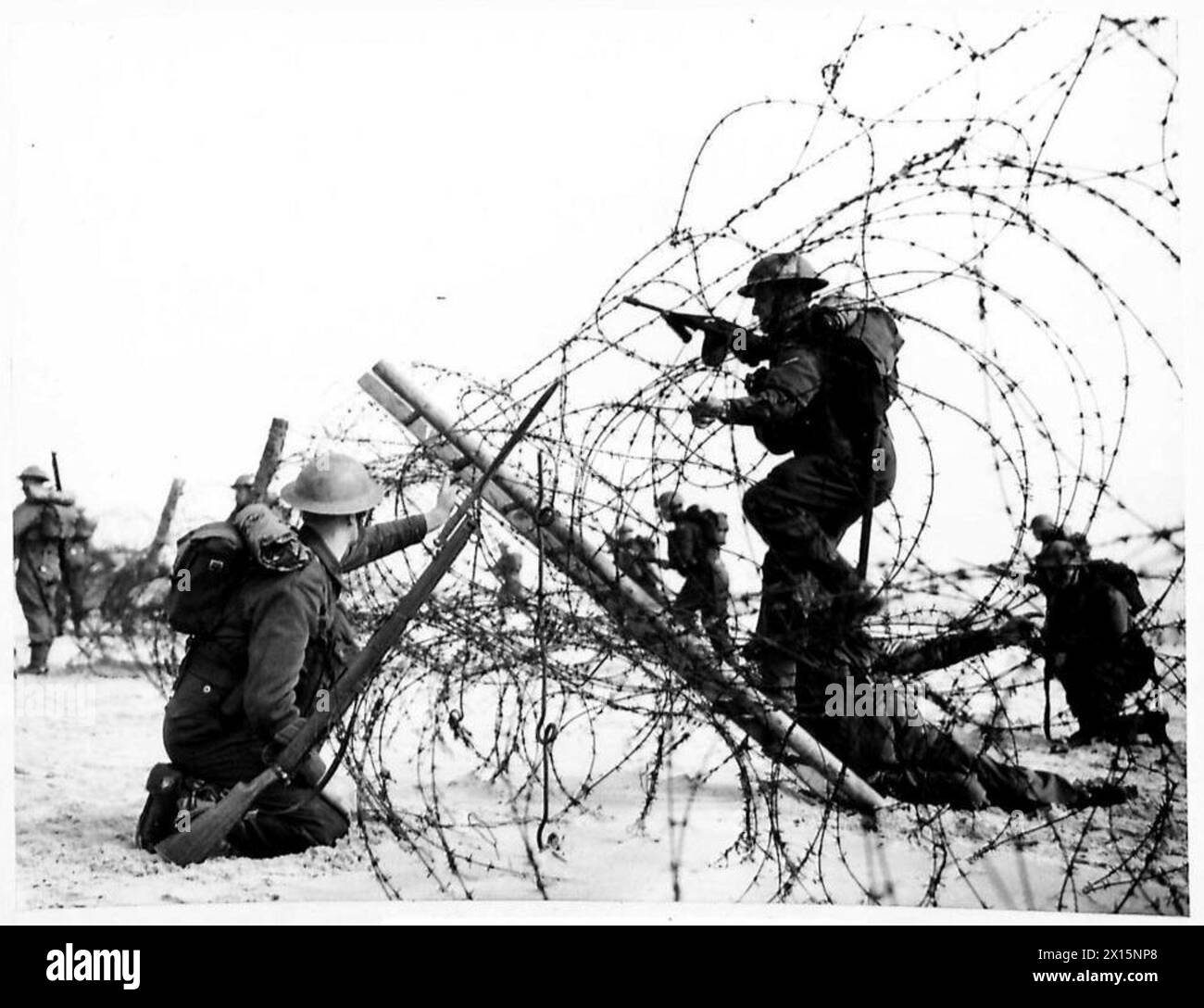 Soldiers of the Suffolks conduct a seashore training exercise to ...