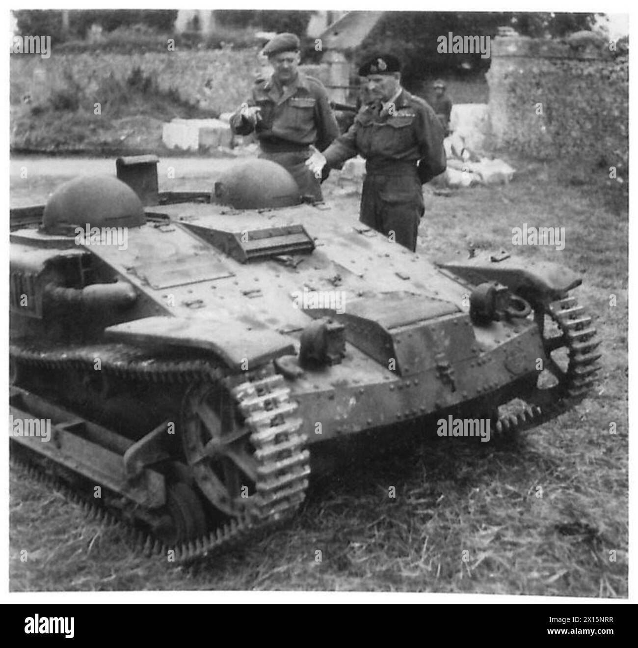 General Montgomery inspects one of the midget tanks used by German ...