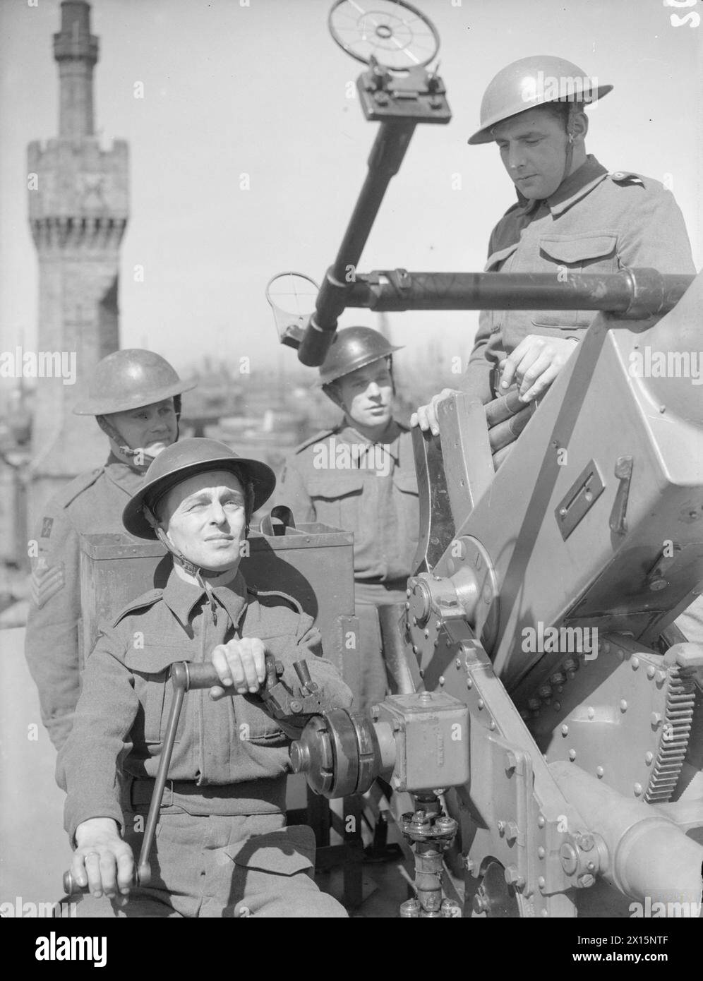 On 22 April 1943 in Liverpool, DEMS gunners of the Maritime Royal ...