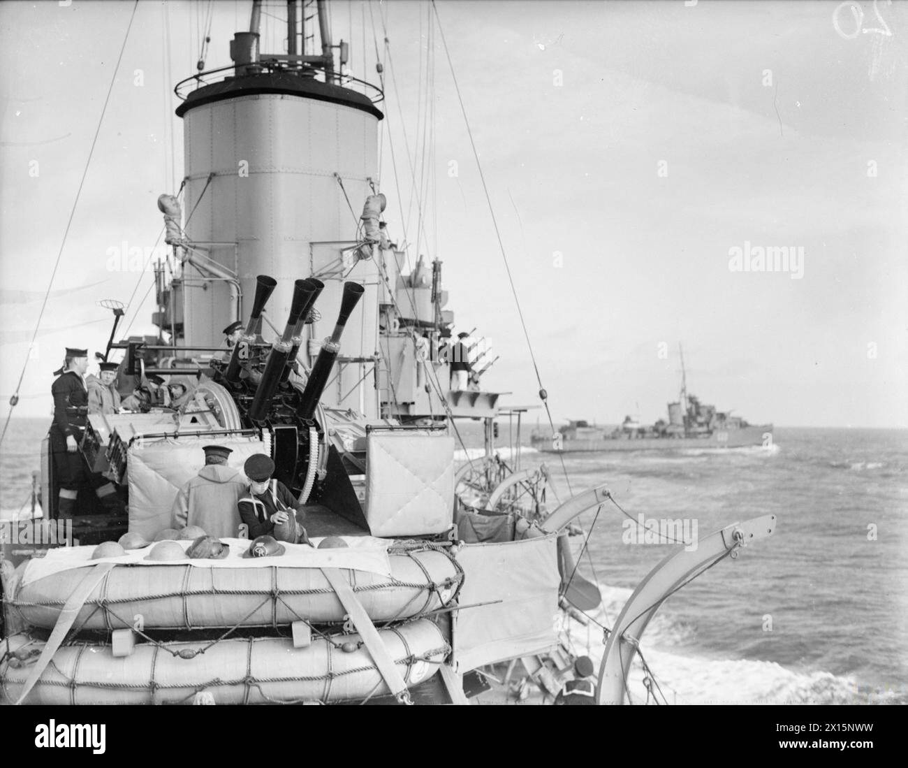 ON BOARD A DESTROYER AT SEA WITH THE FLEET. 1940, OR 1941, ON BOARD HMS ...