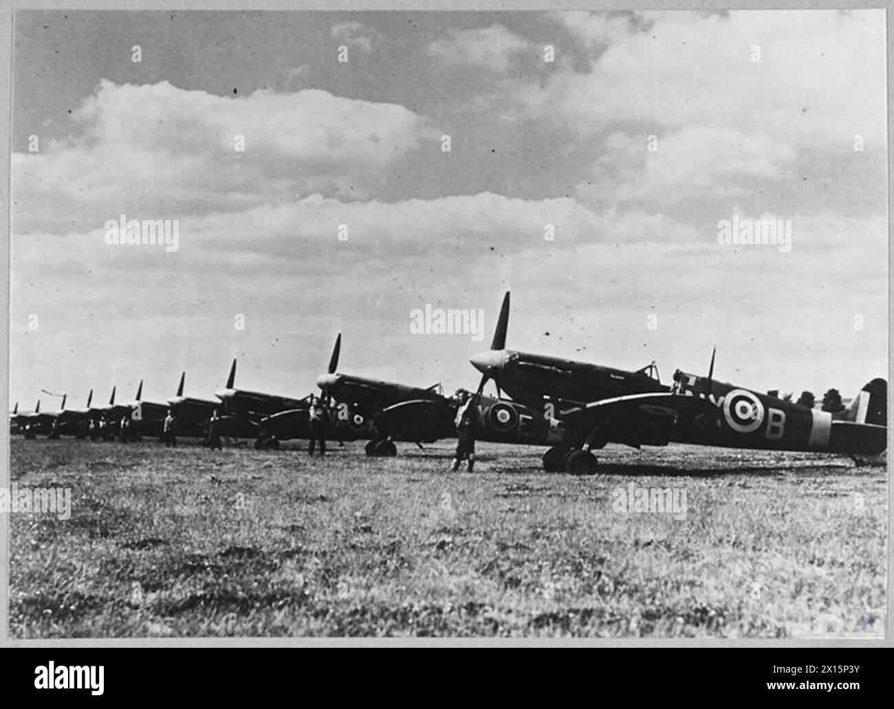 Aircraft of the Kent Squadron are positioned at their base for ...