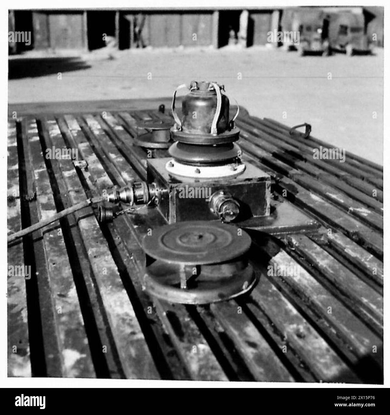 AIRBORNE EQUIPMENT - Aerial connection on roof on L.C.V British Army ...