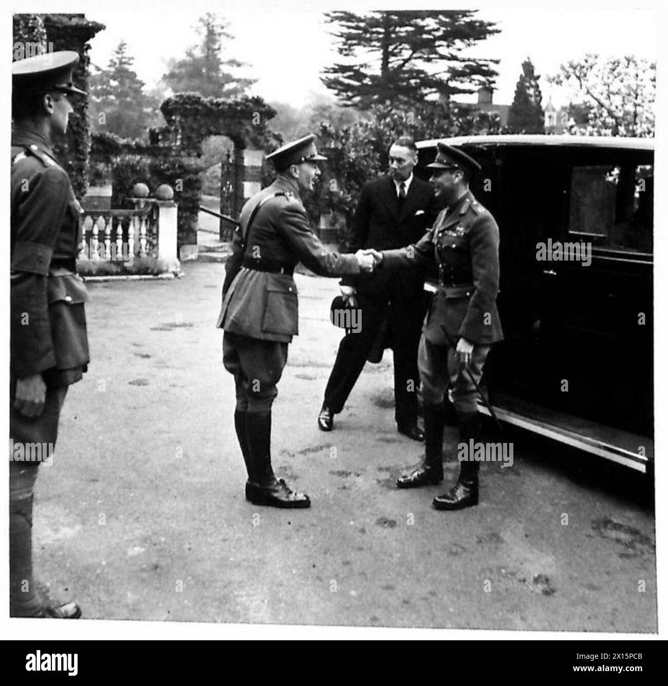 His Majesty the King arrives in Southeast Command and is greeted by ...