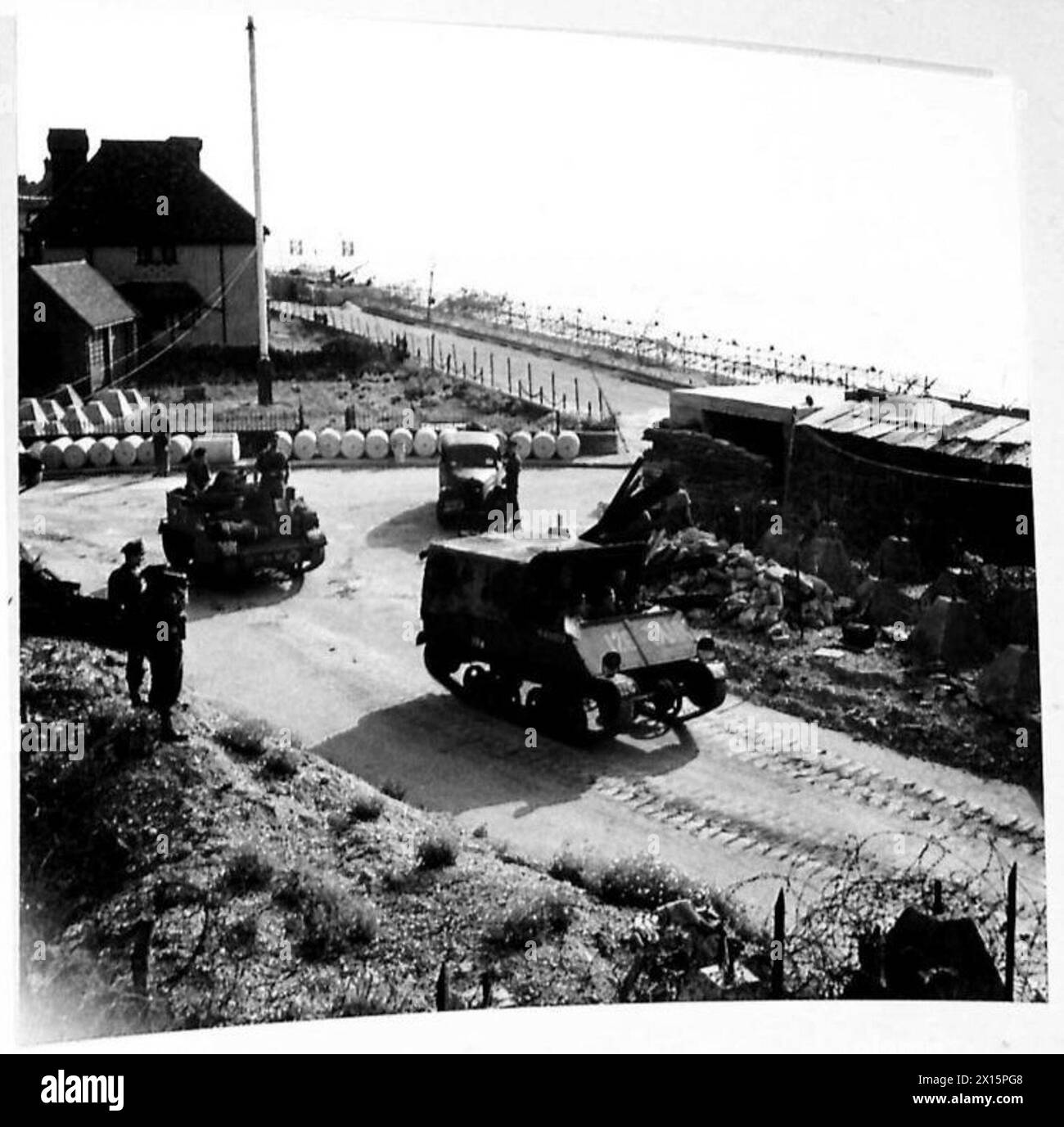 LARGE SCALE EXERCISE - CHURCHILL tanks and Bren carriers reach the ...