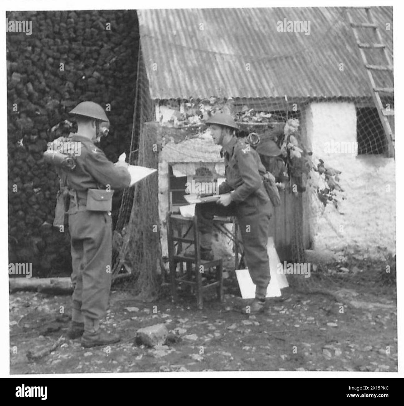 The Battery Commander gives orders during an anti-tank battery exercise ...