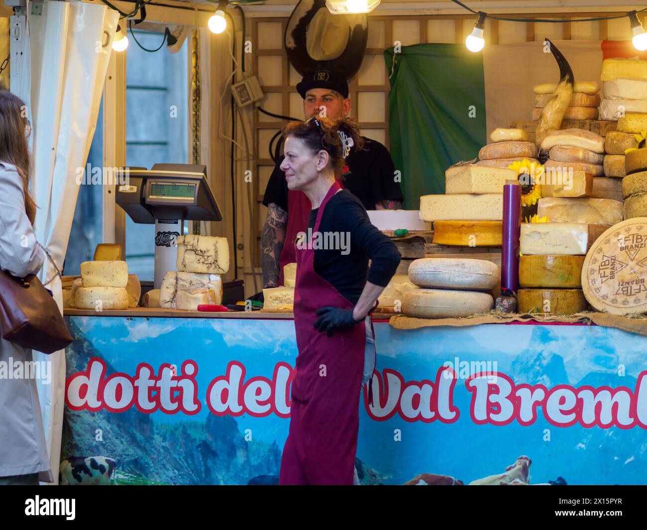 Cremona, Italia - April 12nd 2024 Regional and speciality italin Cheese ...
