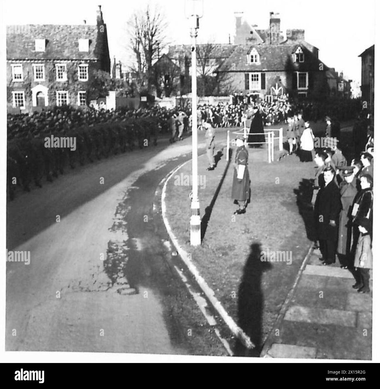 ARMOURED DIVISION ATTEND CHURCH PARADE - Men of the Division march past ...