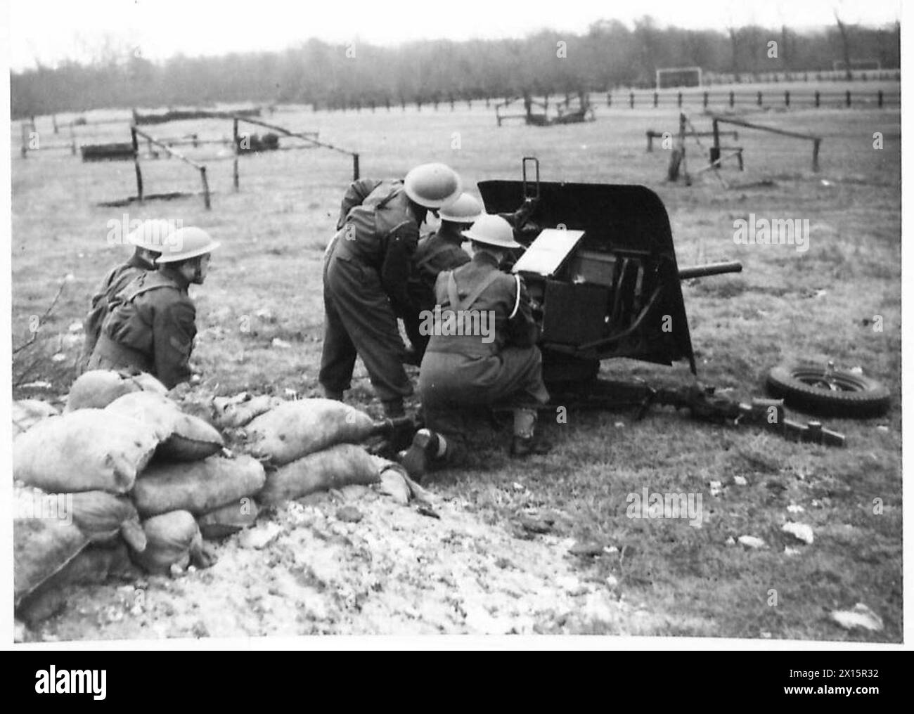 Canadian soldiers are prepared to fire their weapons during British ...