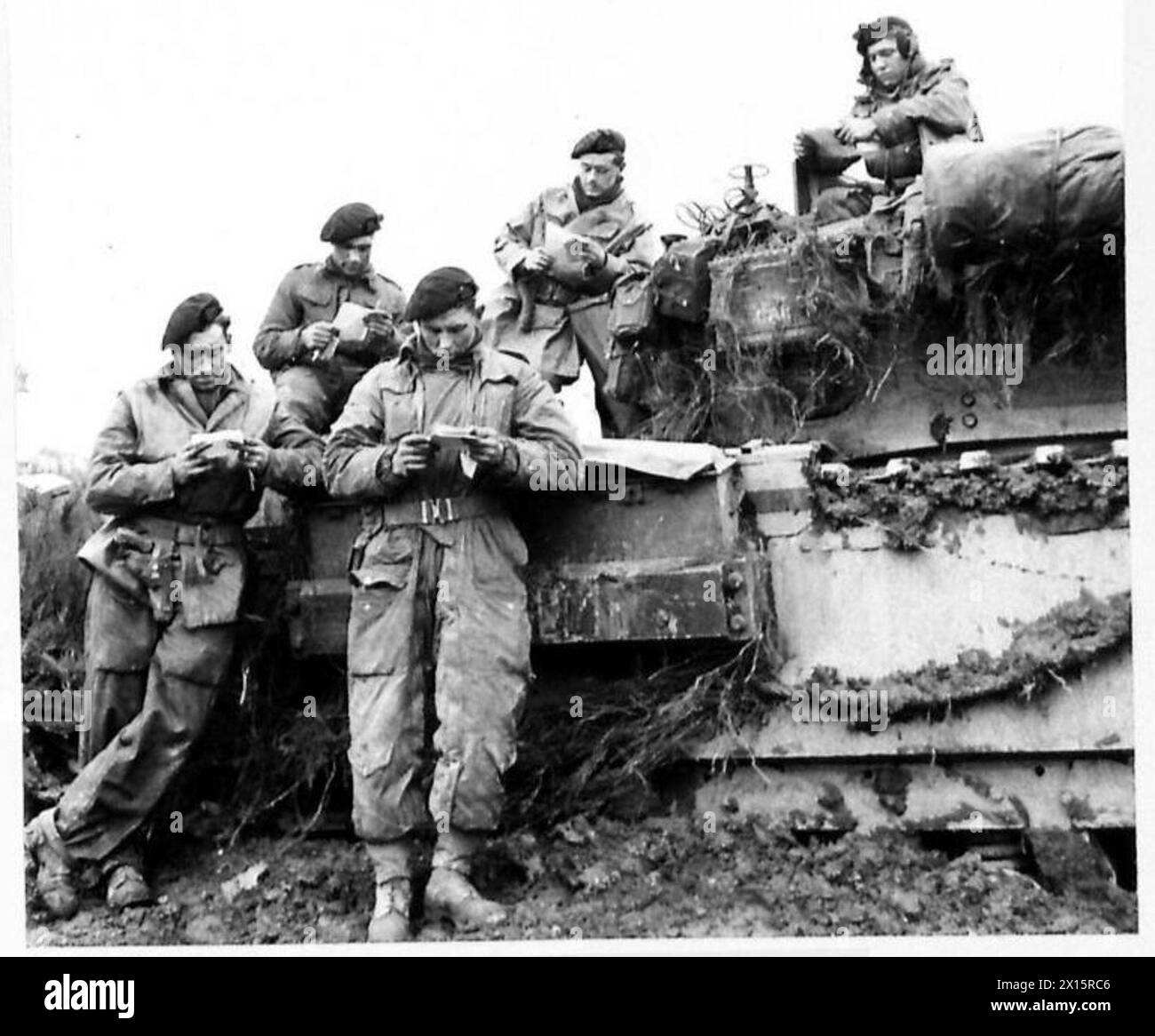 BRITISH TANKS IN NW EUROPE 1944-45 - The crew of a Churchill tank of ...