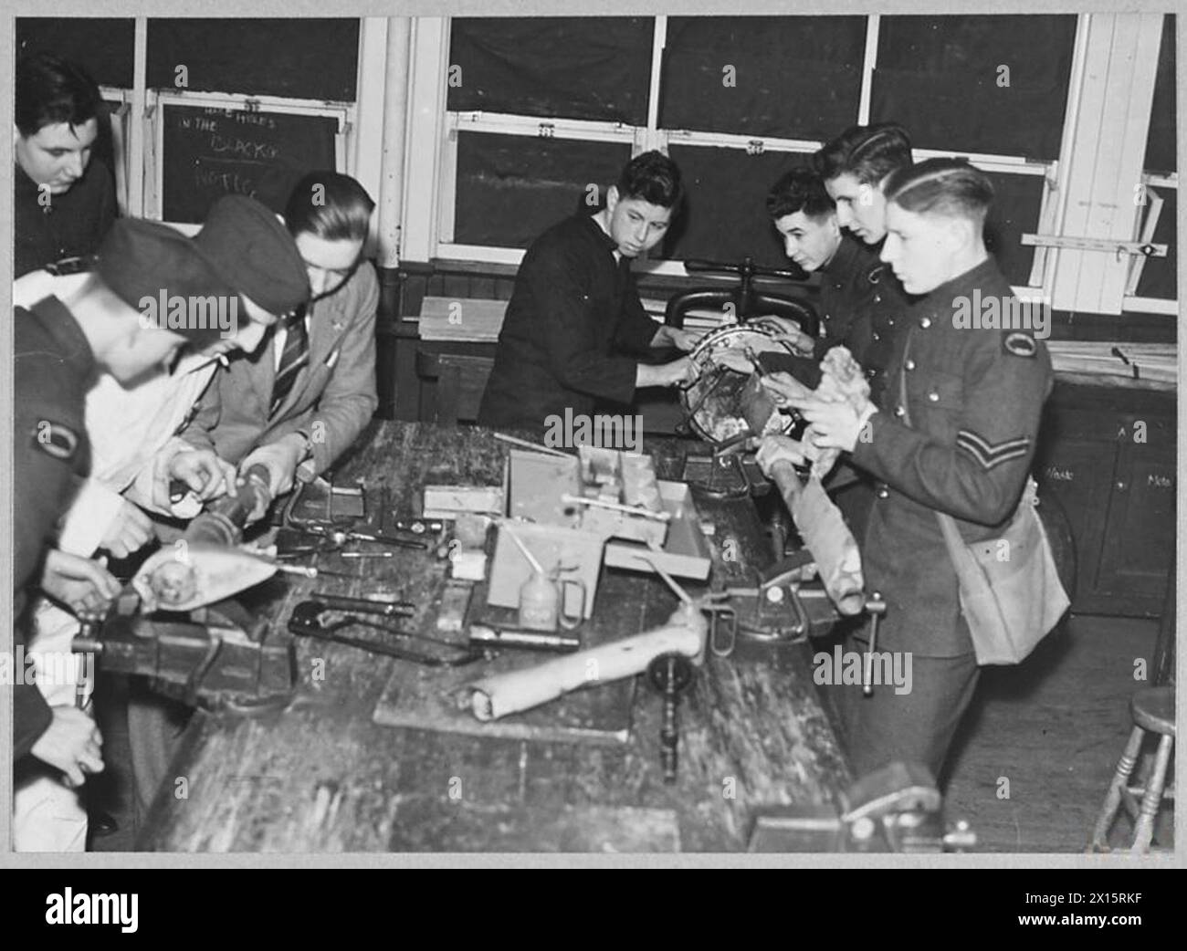 AIR TRAINING CORPS CADETS UNDER INSTRUCTION - A.T.C. cadets in the ...