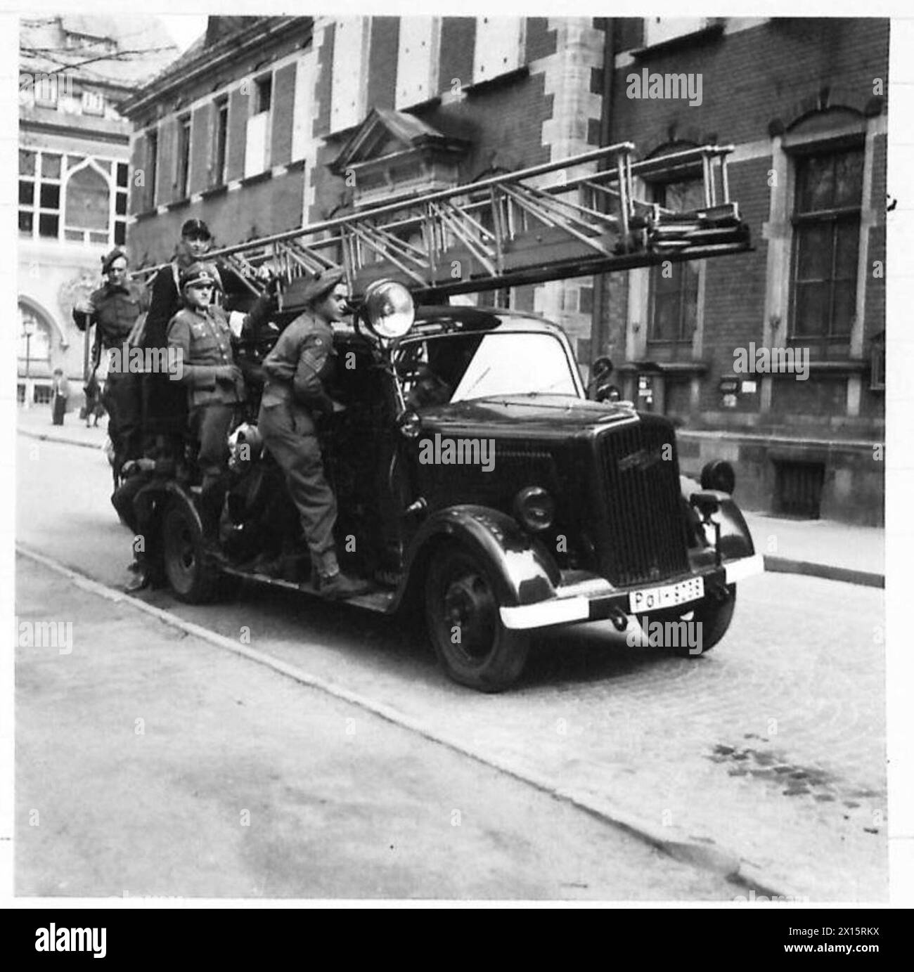 Scottish fire engine Black and White Stock Photos & Images - Alamy