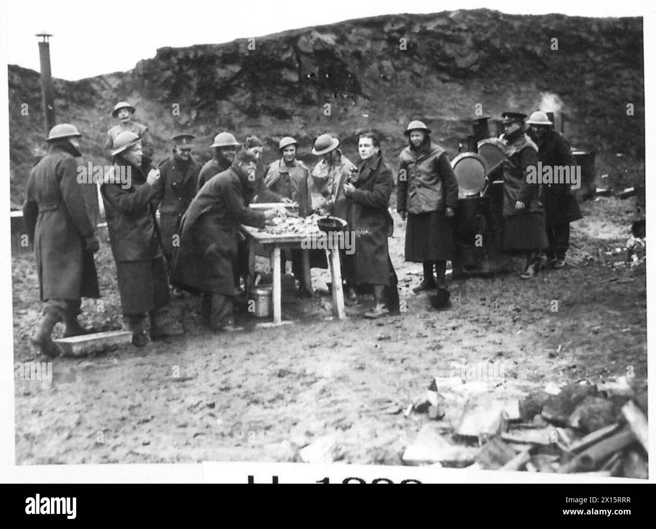BRITISH TROOPS EMBARKING FOR NORWAY - The cookhouse at Dunfermline camp ...