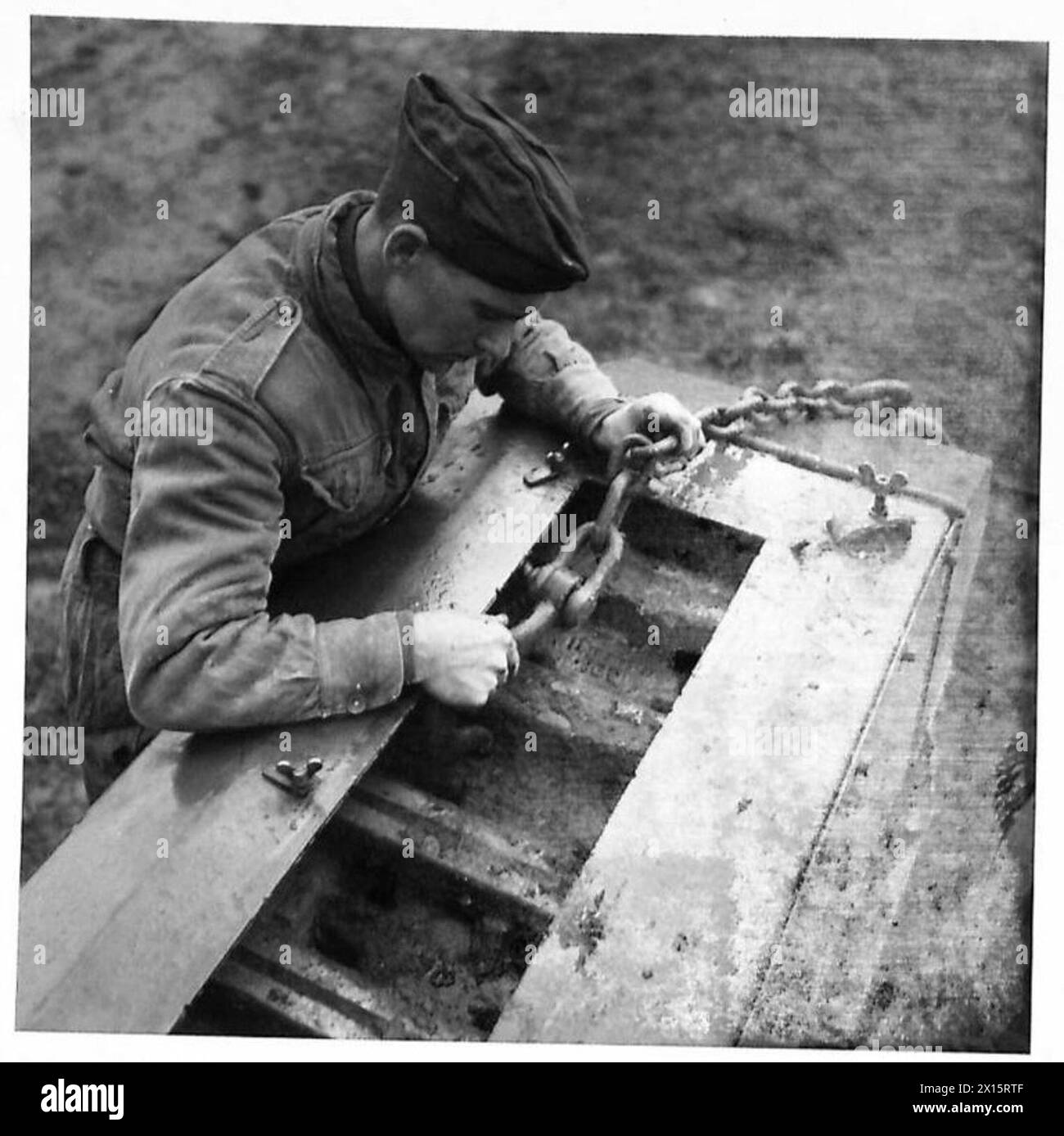 Personnel of the Experimental Tank Recovery Section at Aborfield ...