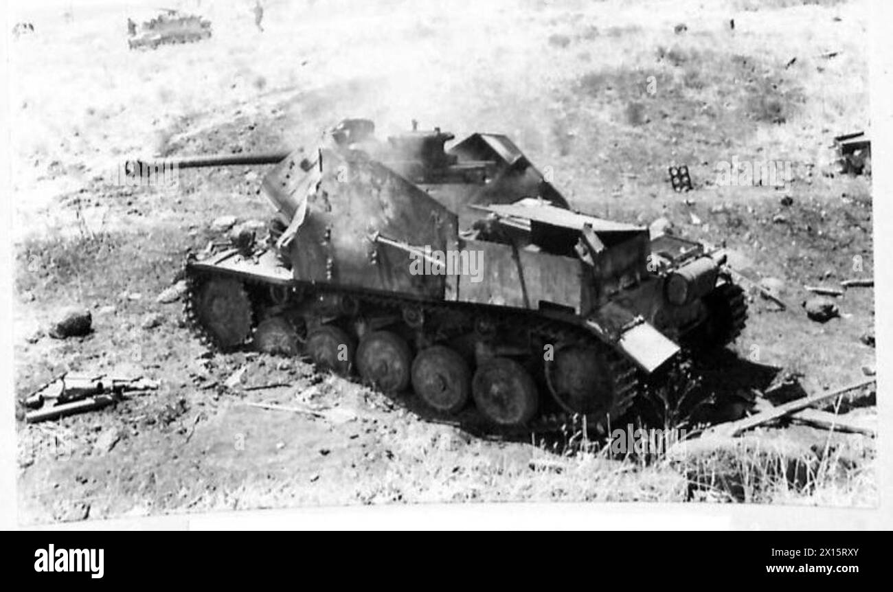INVASION OF SICILY - Mk.II Chassis German self-propelled 75 mm gun ...