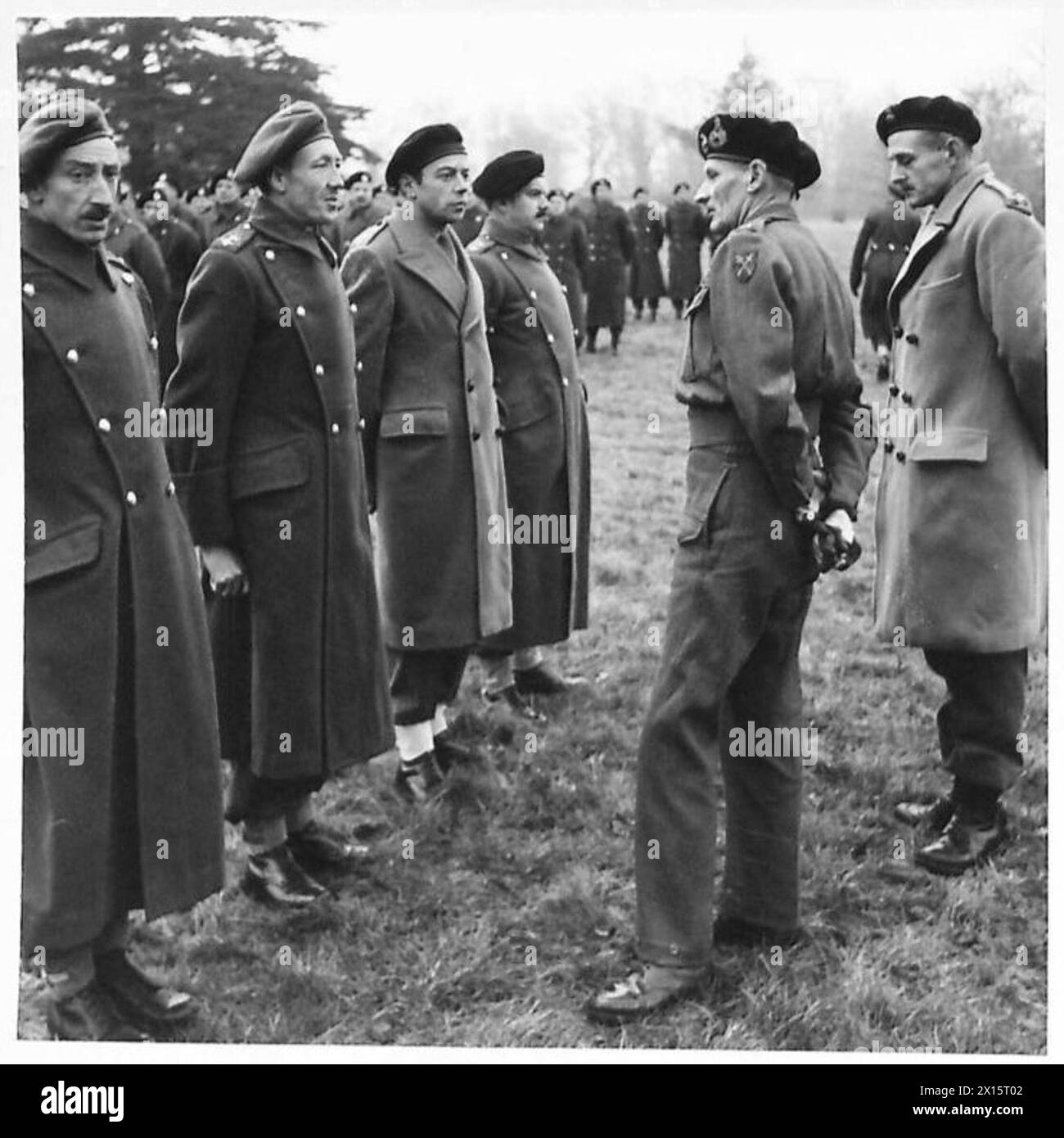 General Montgomery speaks with Lieutenant Colonel G. Pritchett, A.D.O.S ...