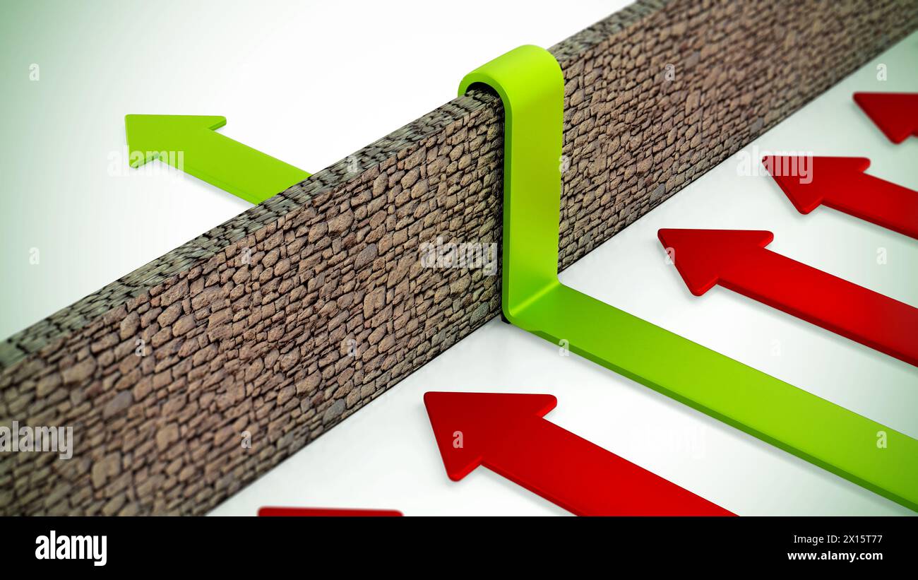 Obstacle success concept 3d render hi-res stock photography and images ...