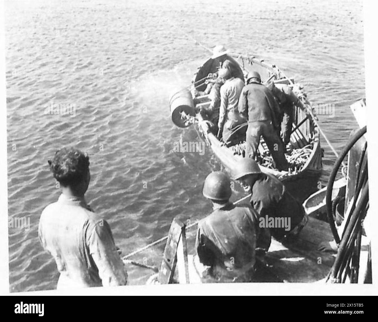 BIZERTA : CLEARING NORTH AFRICAN PORTS - Lowering the depth charge to ...