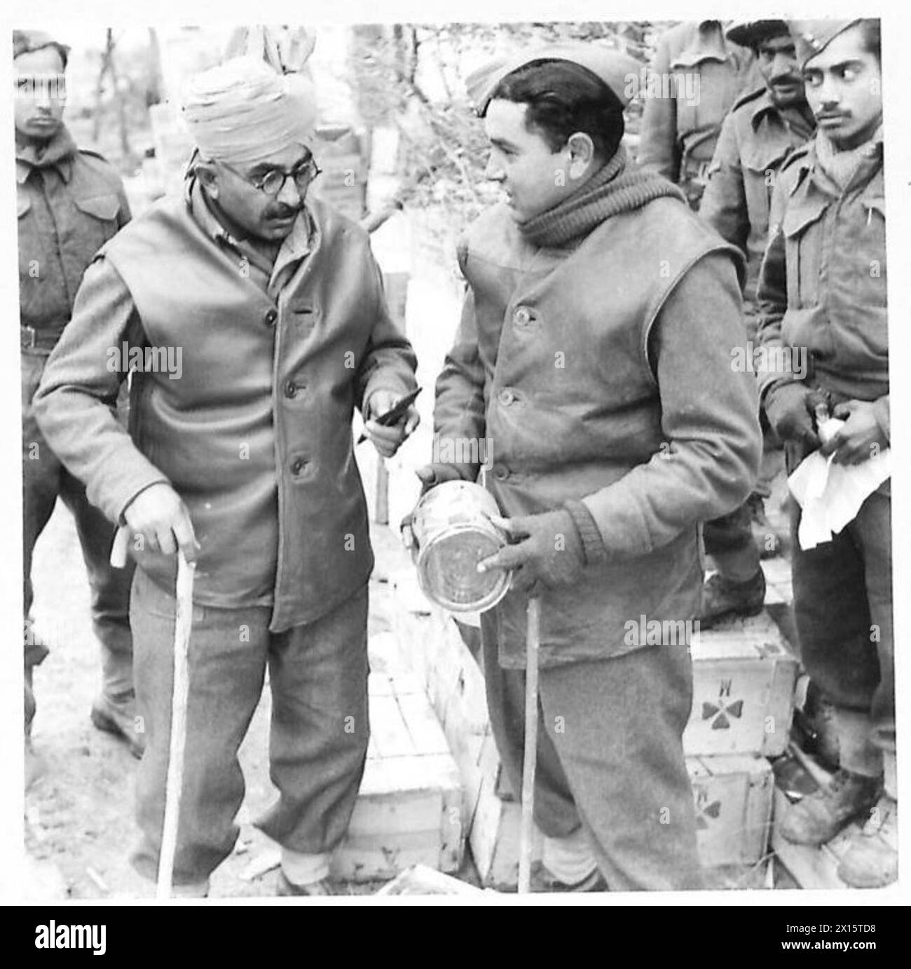 Sub Major Abdul Rahman Bey and Sub I.N. Pandit of the Royal Indian Army ...