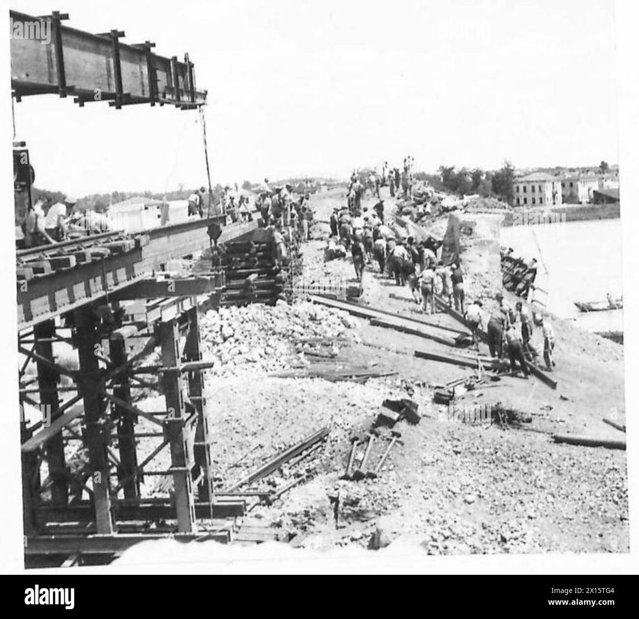 Workers on the slope Cut Out Stock Images & Pictures - Alamy