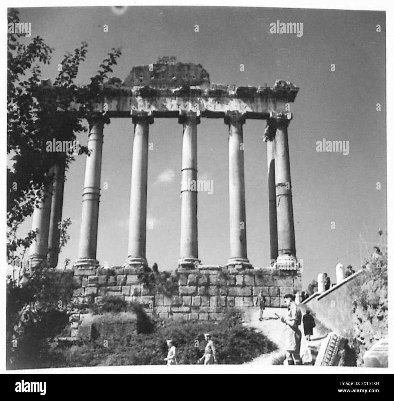 A DAY IN ROME WITH GUNNER SMITH - He admires the remains of the Temple ...