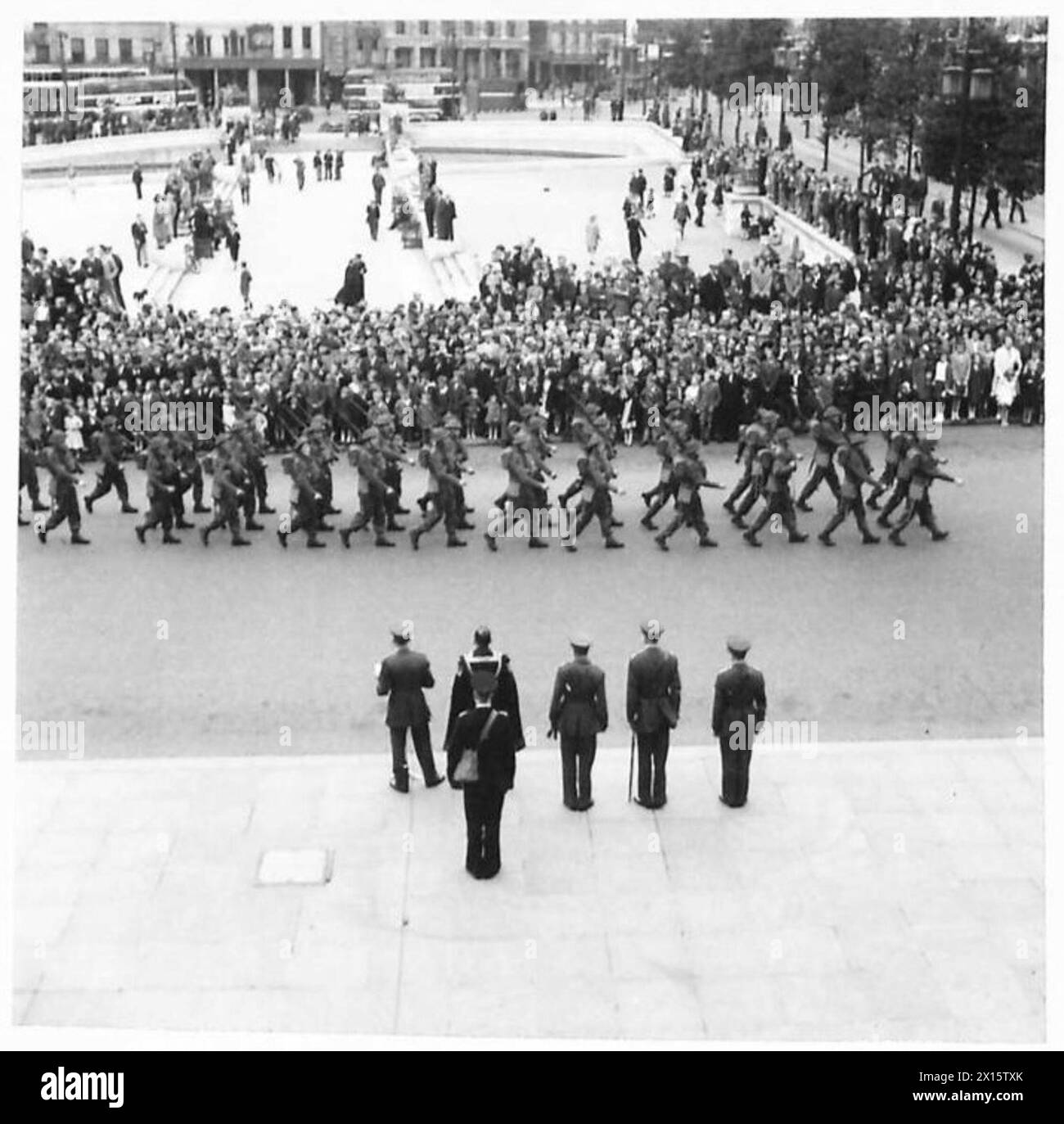 MILITARY DISPLAY FOR WORKERS - Troops march past the Lord Mayor of ...