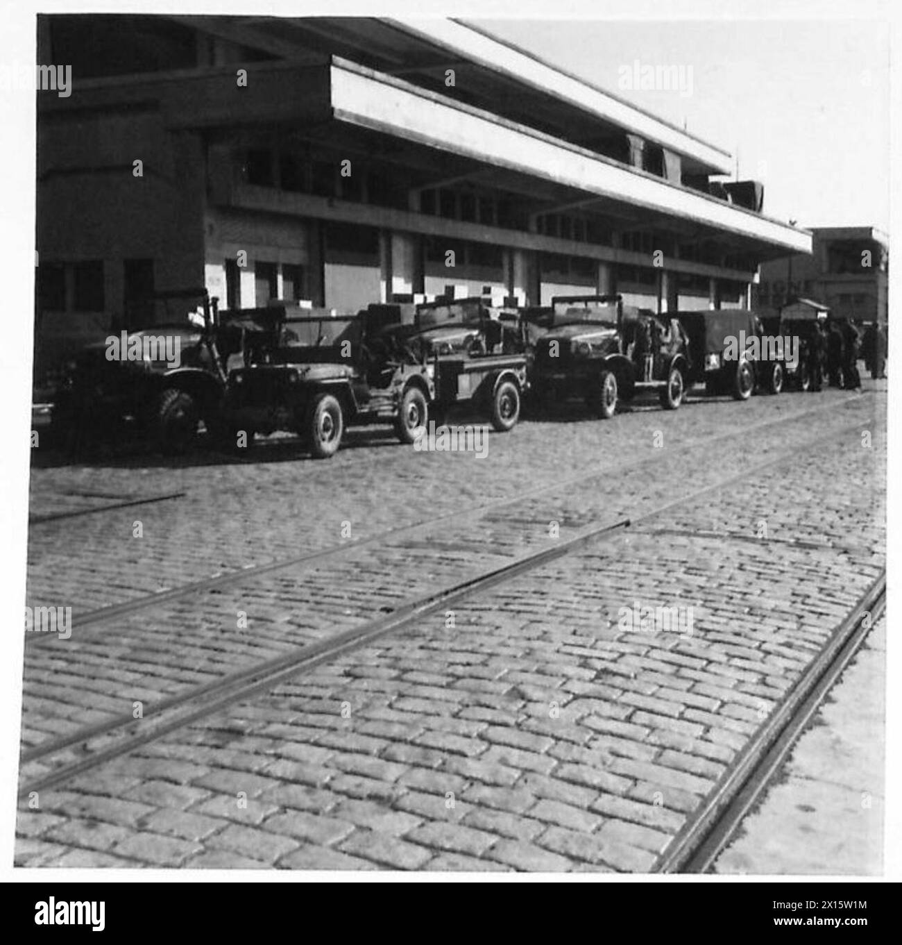 THE OPERATION TORCH, NOVEMBER 1942 - Allied trucks on the quayside ...