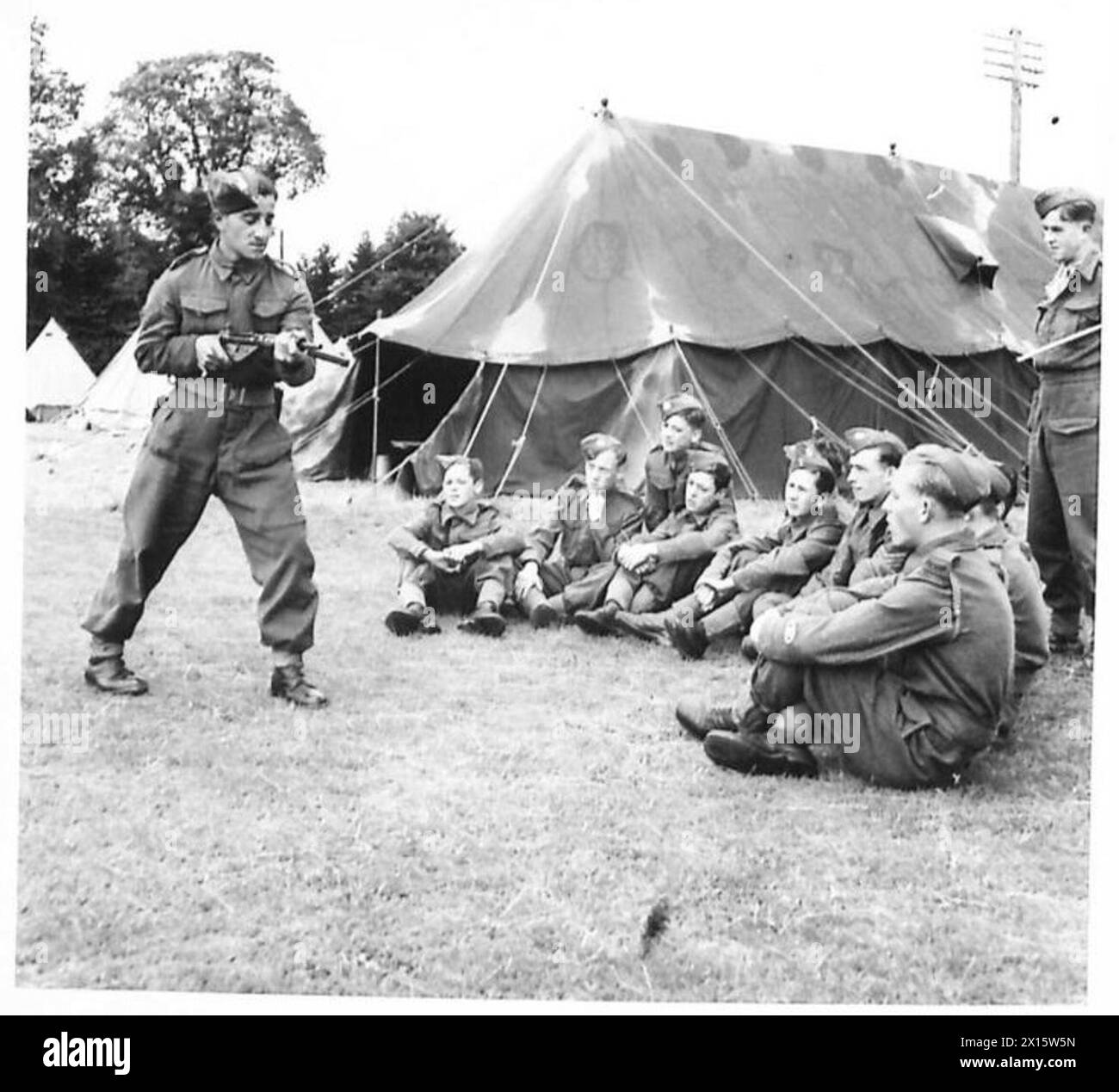 ARMY CADET FORCE CAMP - An instructor giving tuition in handling the ...