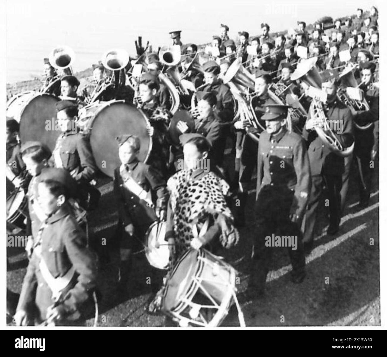 The band of the Duke of York's Royal Military School leads students in ...