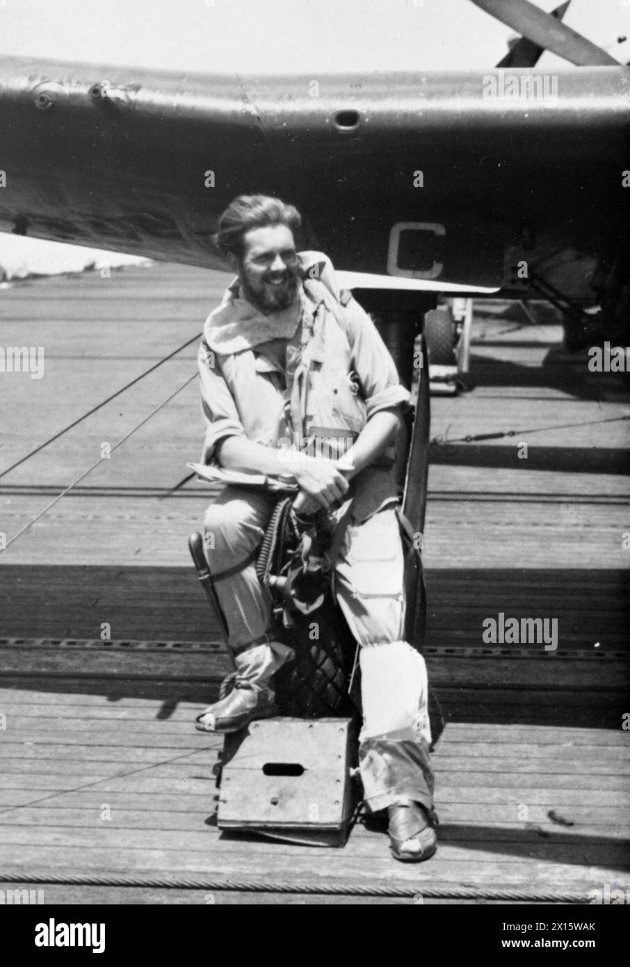 FLYING WITH THE EAST INDIES FLEET. 20 APRIL 1945, ON BOARD THE ESCORT ...