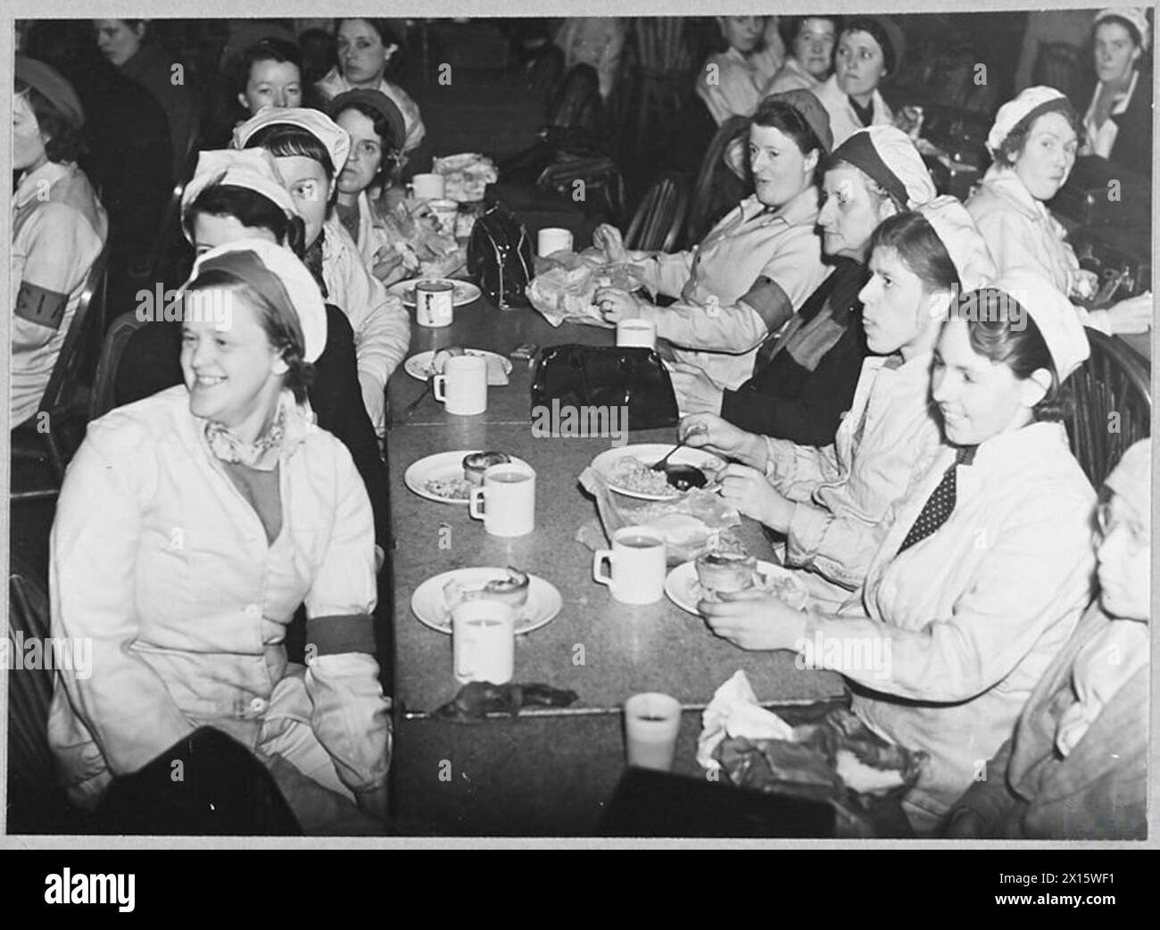 R.A.F. OFFICERS ADDRESS BRITISH FACTORY WORKS. - Factory personnel ...