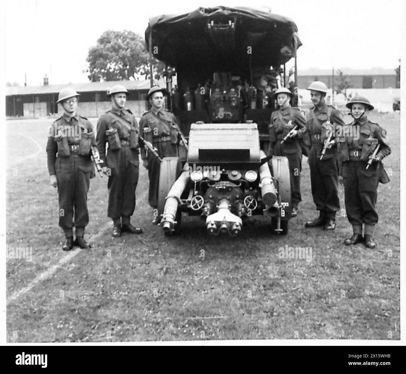 Fire fighting tender Black and White Stock Photos & Images - Alamy