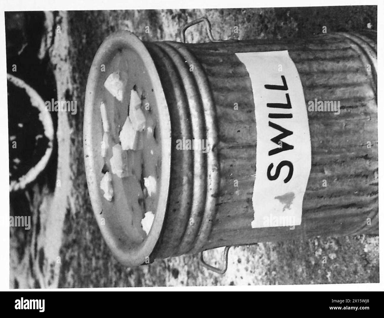 WASTE FOOD - Cheese floating on top of the swill British Army Stock ...