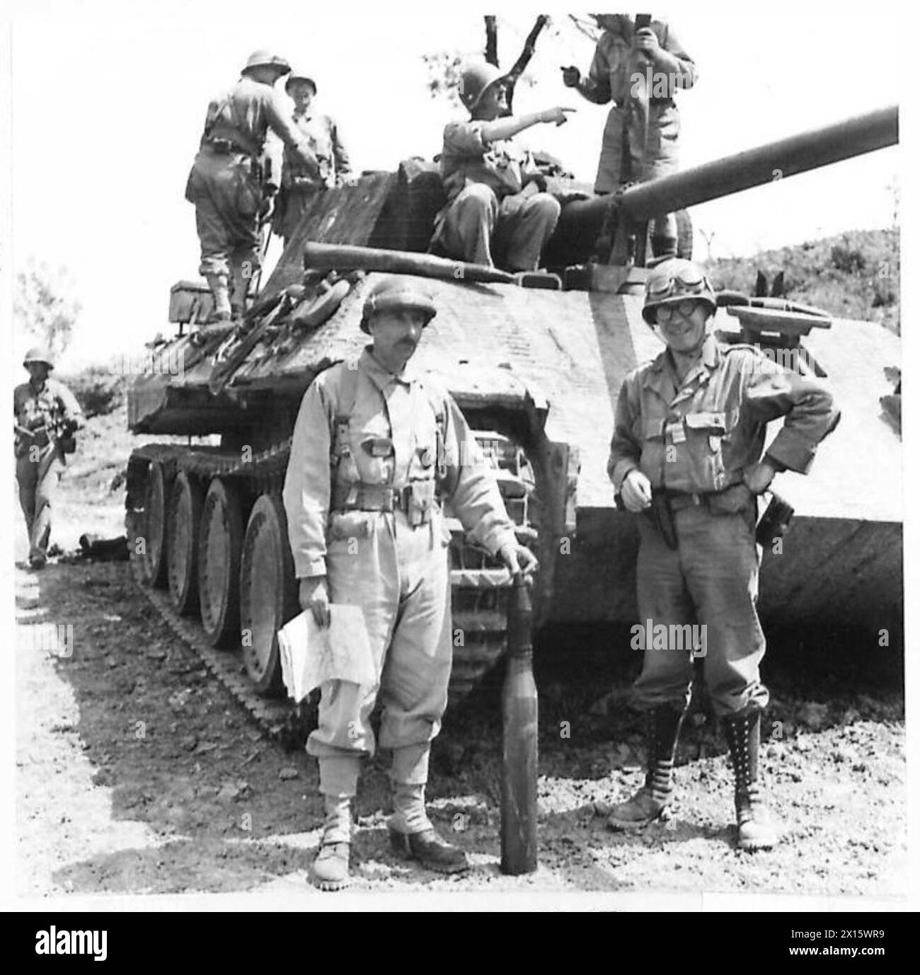 French and Algerian officers, including Col. Bonjour and Col. Van Heoki ...