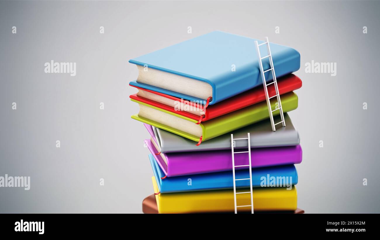 Library books ladders hi-res stock photography and images - Alamy