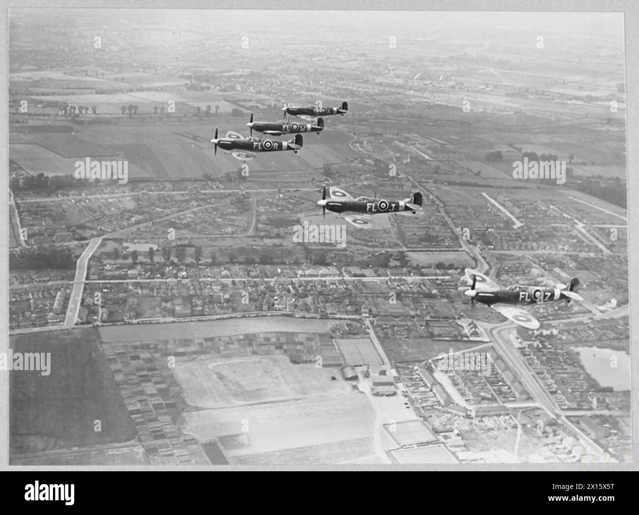 Photograph showing Spitfire Mark Vb aircraft of No. 81 Squadron RAF ...