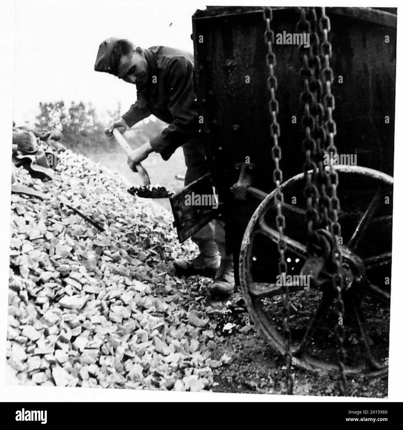 THE PIONEER CORPS - The tar boiler is also prepared, so that everything ...