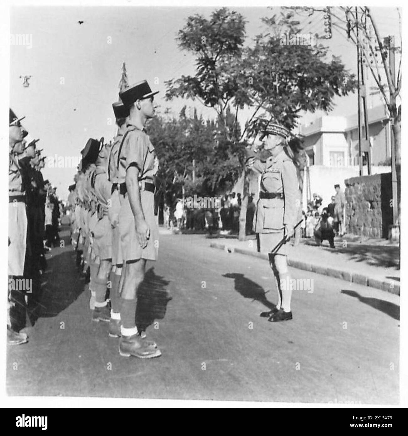 General Catroux salutes the Colour of the French Foreign Legion in ...