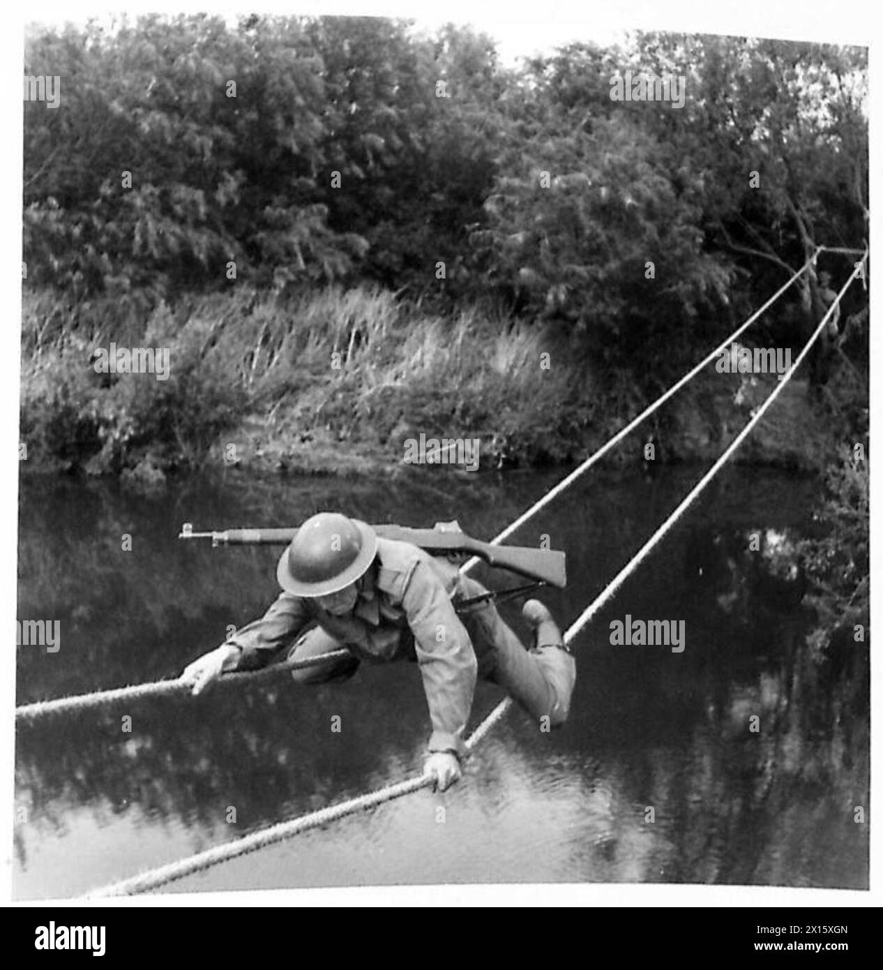 RA SEARCHLIGHT CREWS TRAIN FOR RIVER CROSSING - Crossing a river by ...