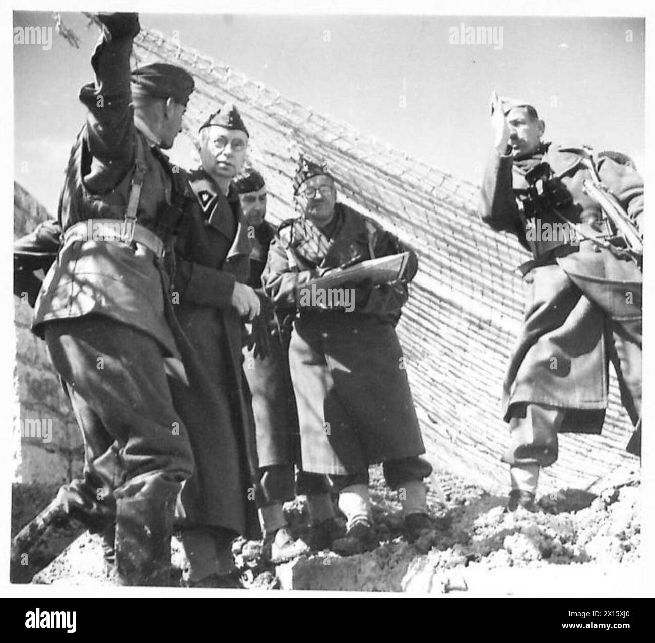 General Kazimierz Sosnkowski is shown enemy positions in an observation ...