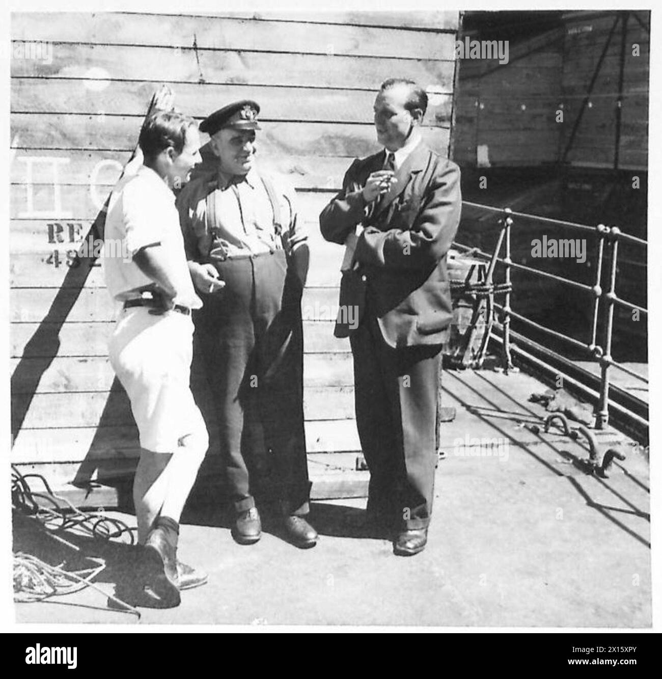 ON BOARD AN AFRICAN BOUND SHIP IN CONVOY - Detective Inspector Harold Smith of Scotland Yard who ...