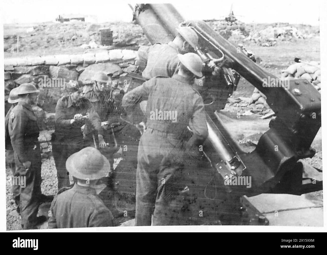 British and Canadian troops conduct anti-aircraft practice near ...