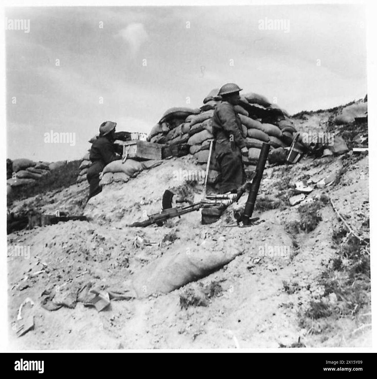 "WHERE THE INFANTRY SPEAKS ONLY IN WHISPERS" - One of our dug-in ...