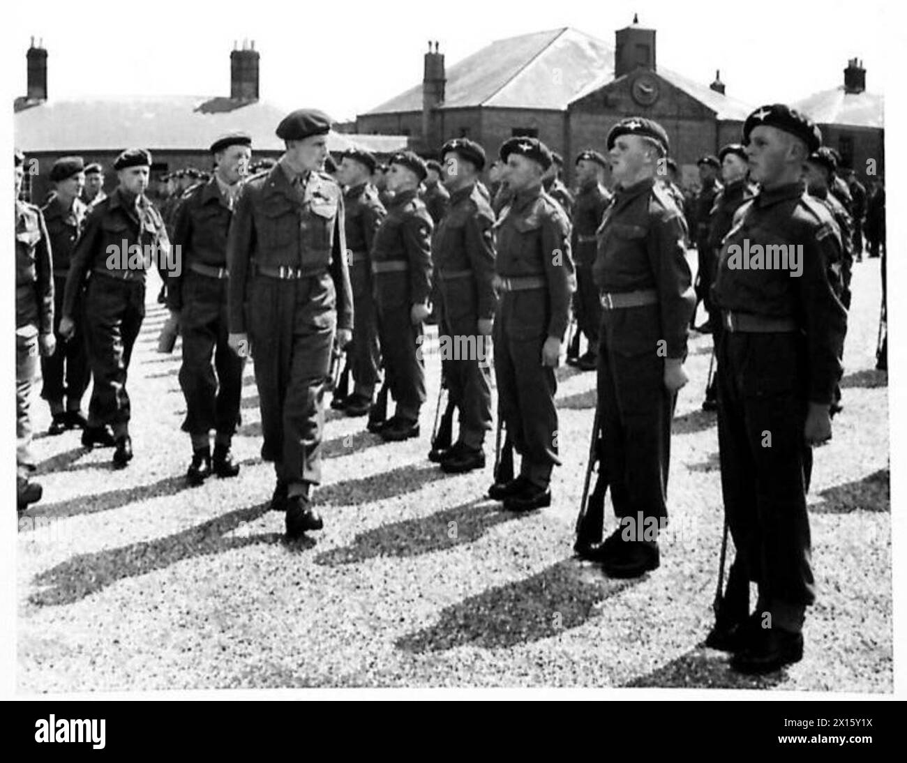 Brigadier S.J.L. Hill inspects the passing out parade of No.1 Parachute ...
