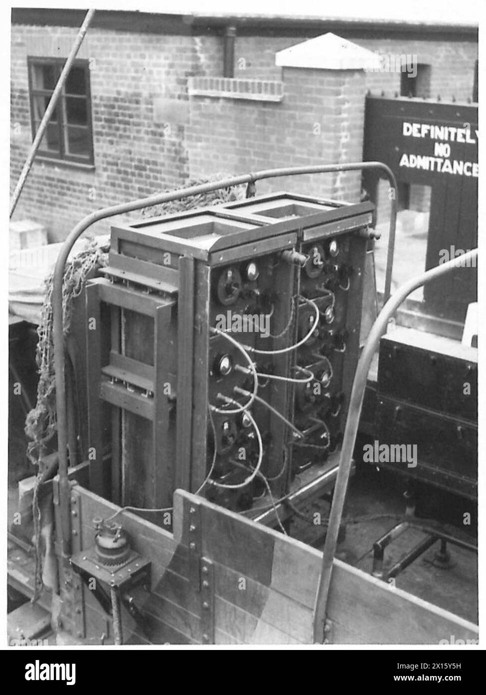 SOUND RANGING EQUIPMENT - ditto (close up showing mounting details of ...