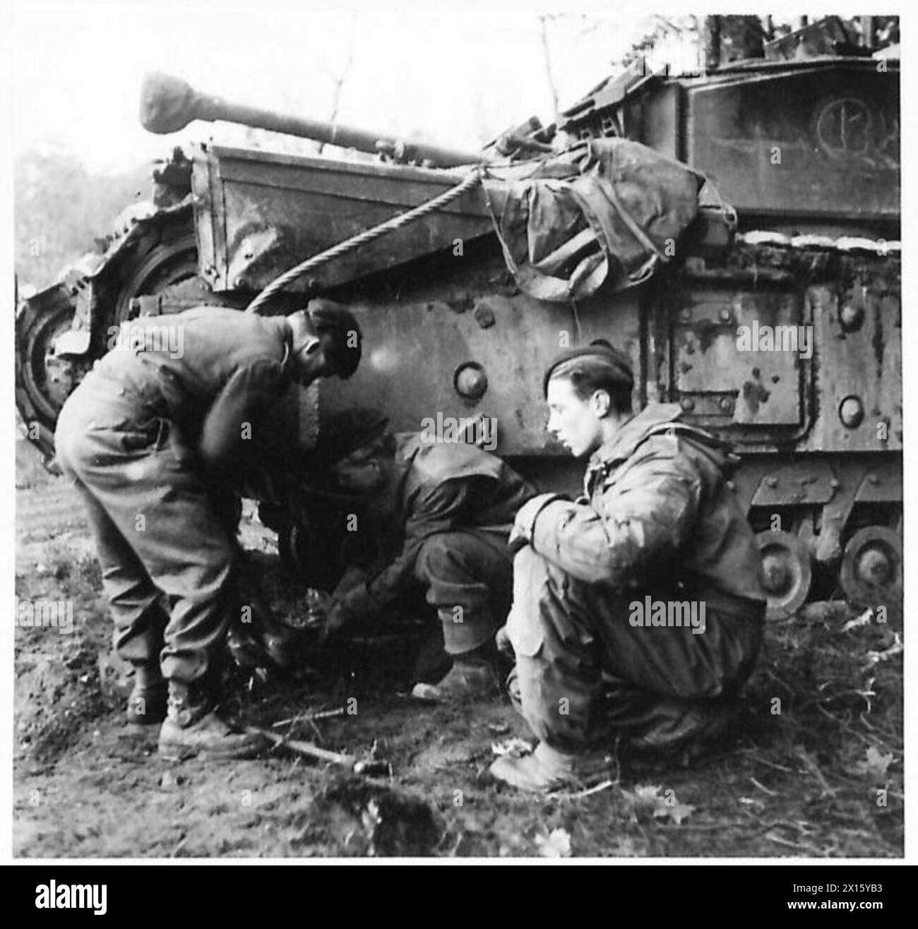 BRITISH TANKS IN NW EUROPE 1944-45 - The crew of a Churchill Mk III ...