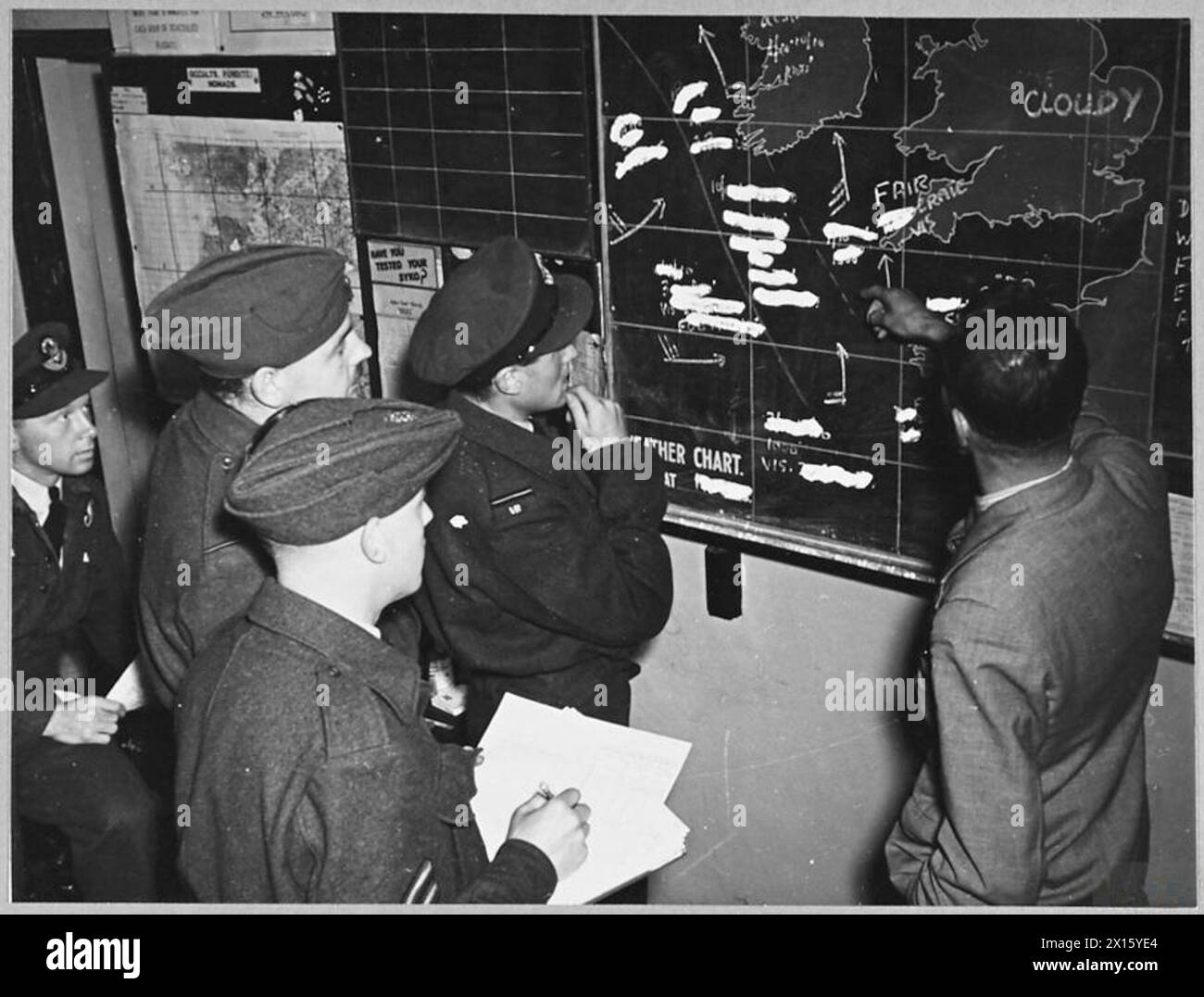 Meteorological officer provides weather updates to Royal Air Force ...