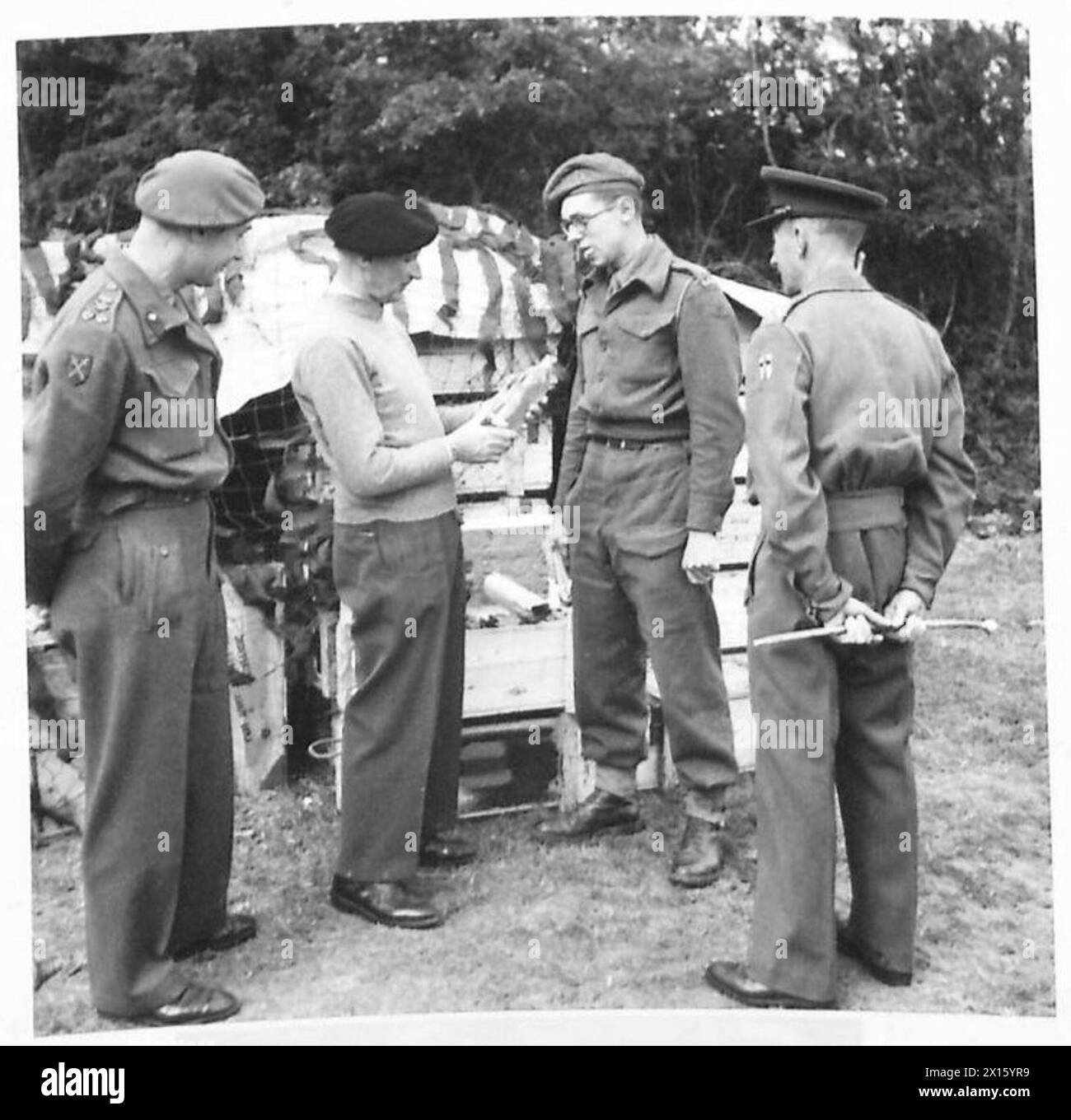 General Montgomery inspecting blood transfusion arrangements, being ...