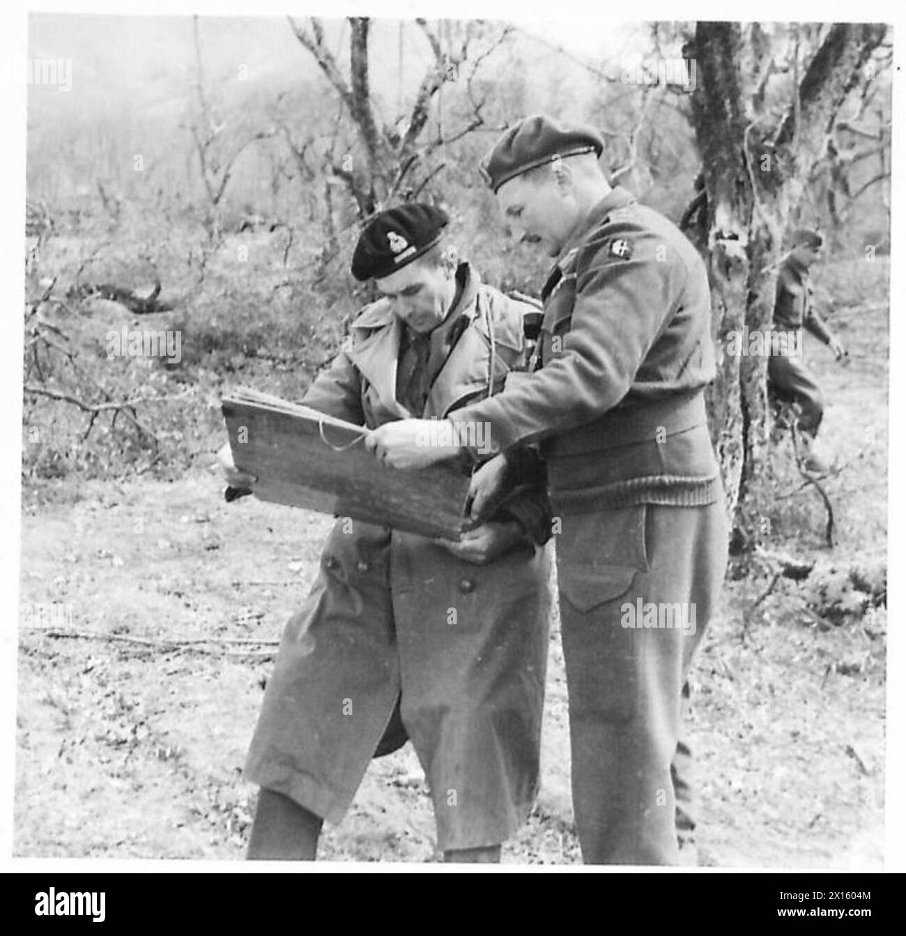 General Leese and his senior officers observe the impact of Allied ...